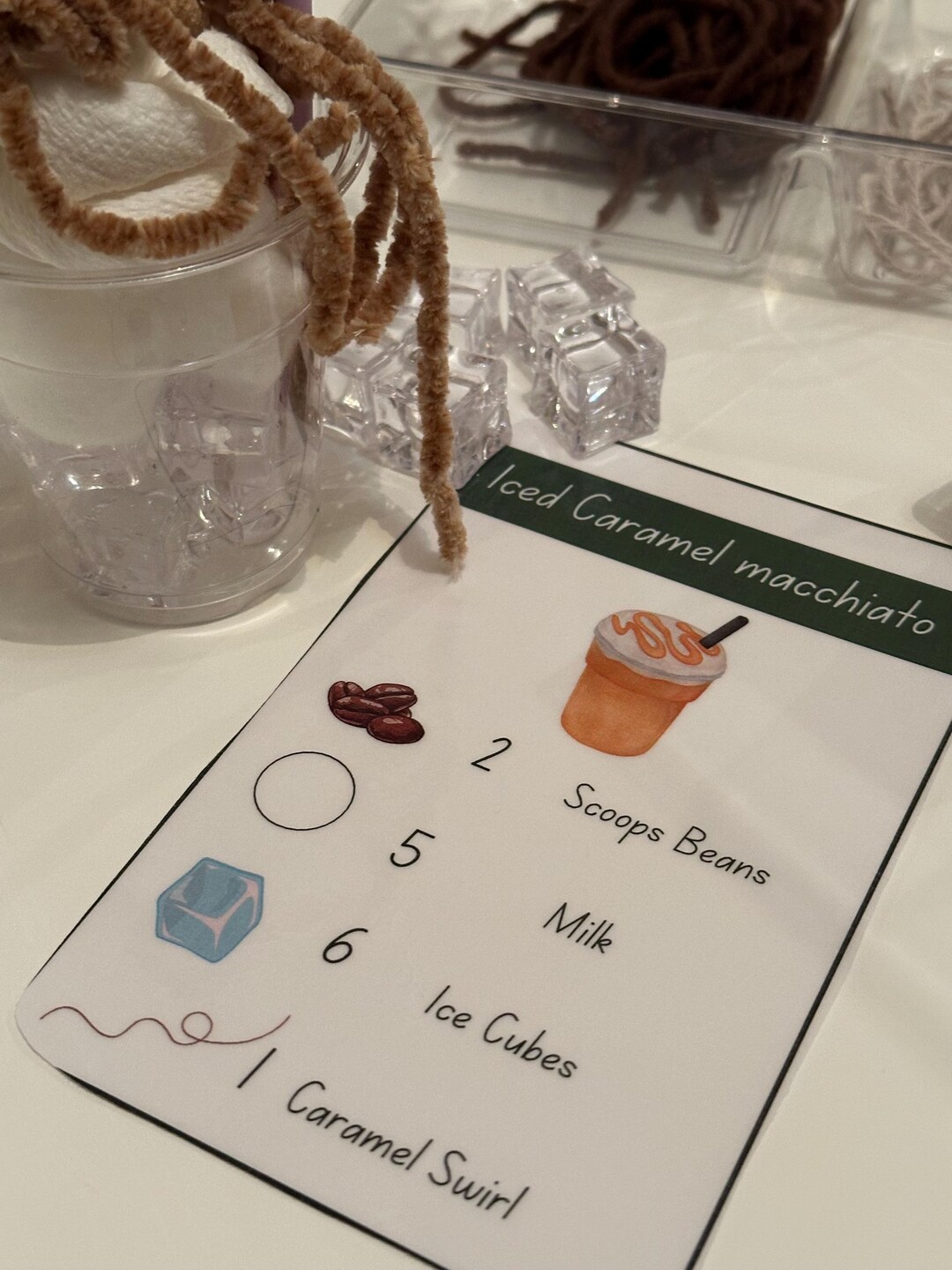 Starbucks Inspired Dramatic Play Recipe Cards - Etsy