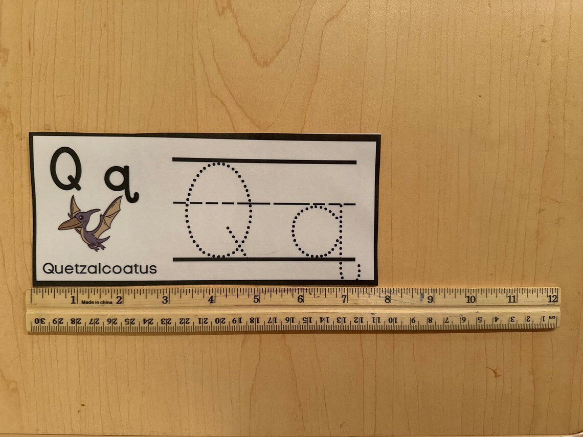 Dinosaur Alphabet Tracing Cards - Etsy