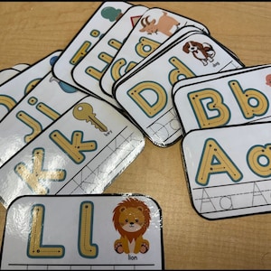 Small Alphabet Tracing Cards - Etsy