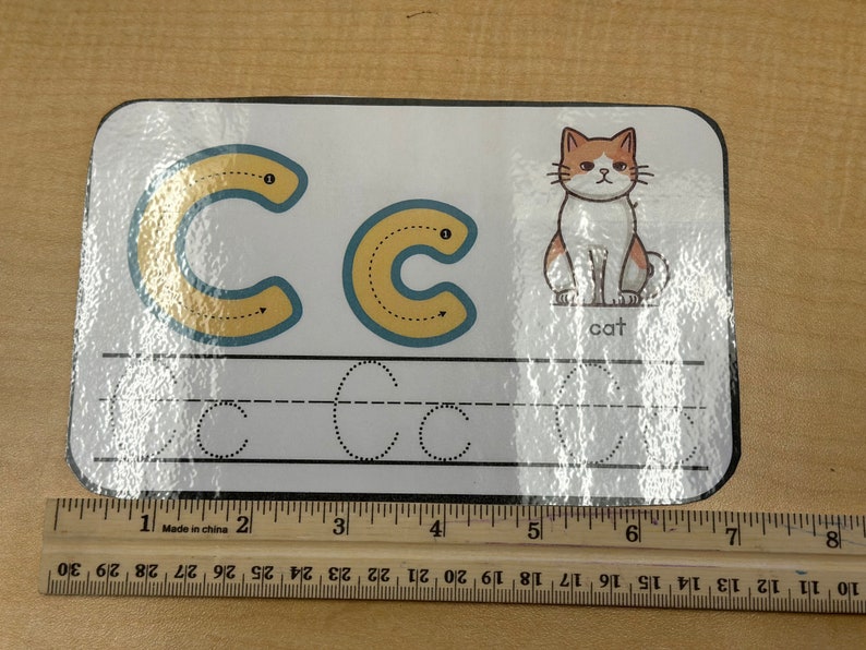 Medium Alphabet Tracing Cards - Etsy