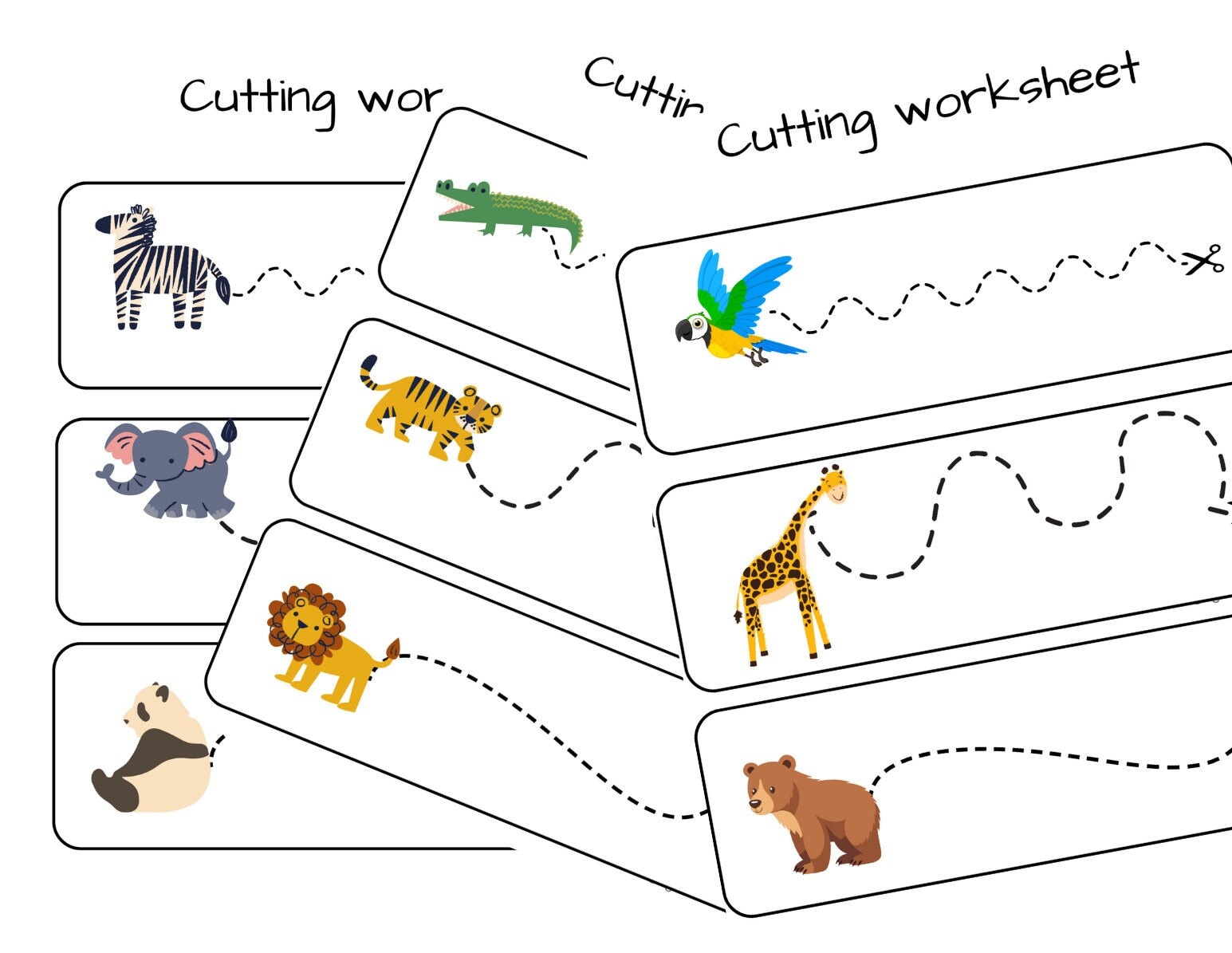 Zoo Animal Cutting - Etsy