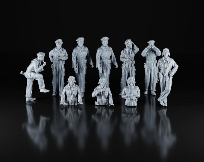 WWII Royal Navy - the Bridge - 10 Figure Set - Etsy Canada