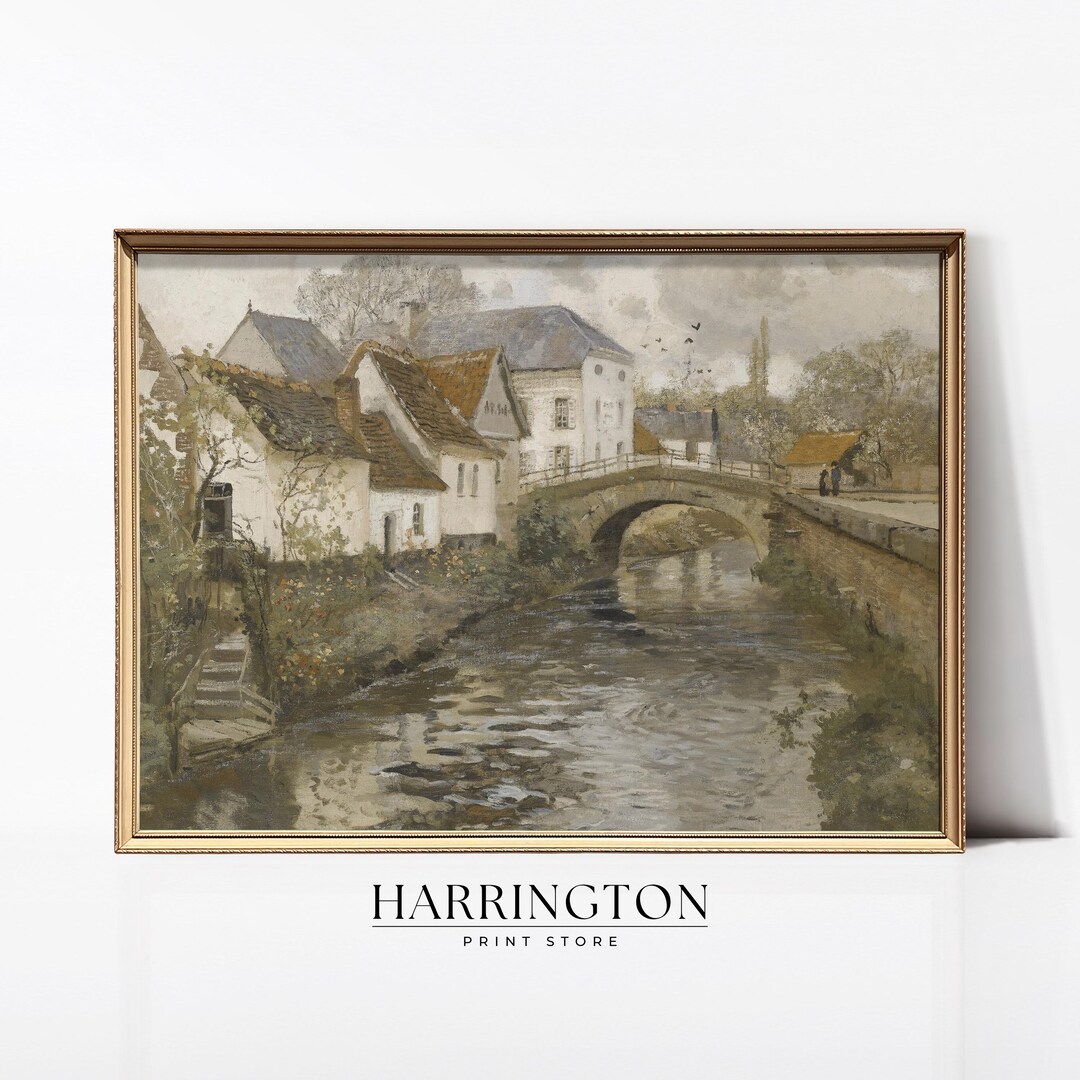 English Cottagecore Decor Printable Wall Art, Vintage Countryside Oil ...