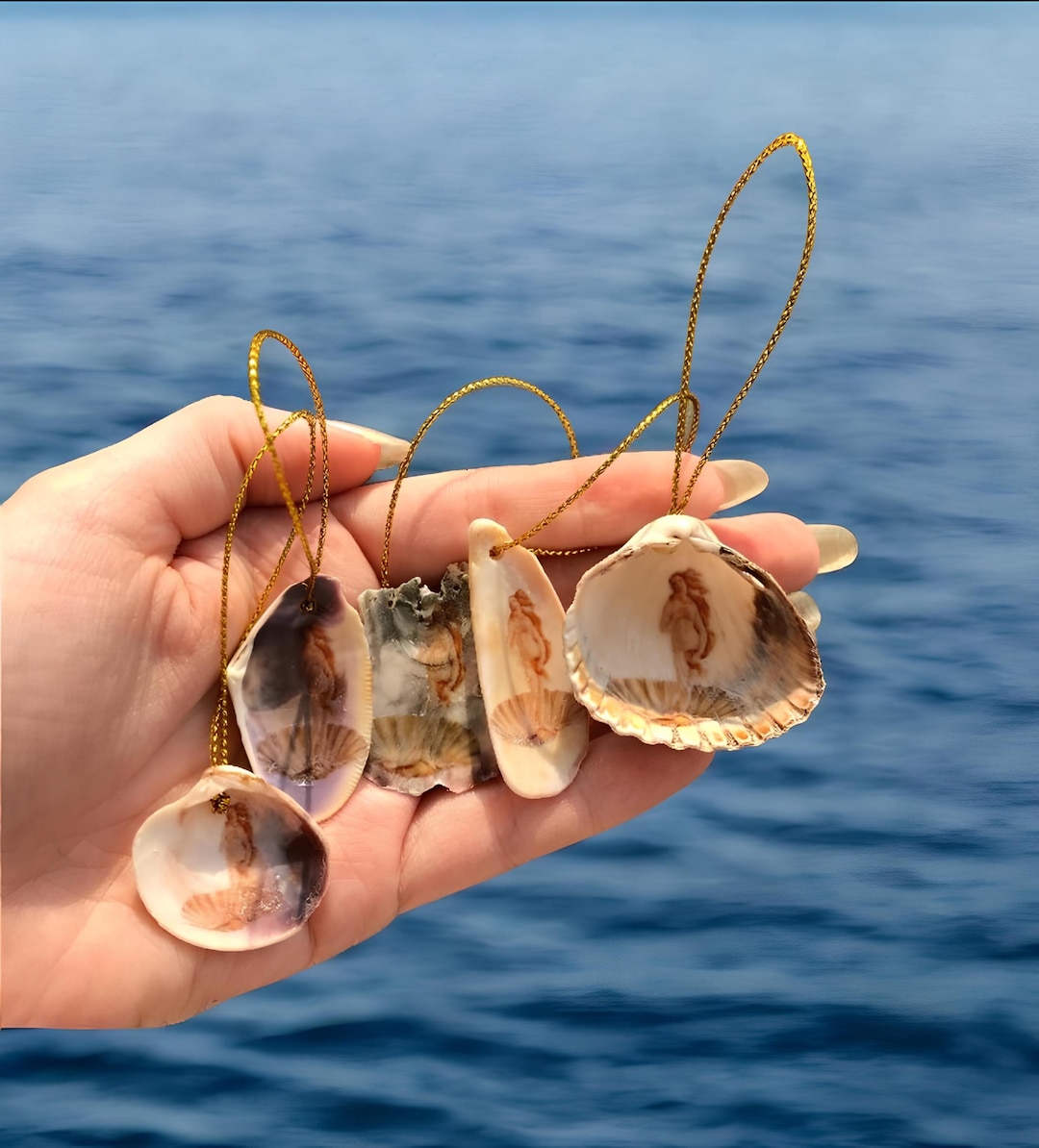 Birth of Venus by Botticelli | Hanging Set of Handmade Sea Shells ...