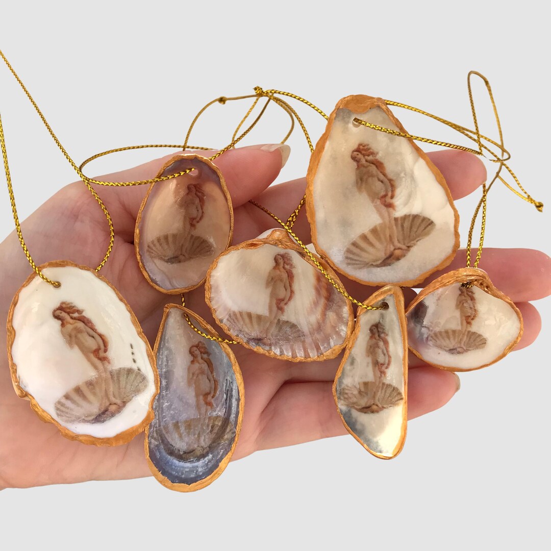 Handmade Botticelli Birth of Venus Ukrainian Black Sea Hanging Shells ...
