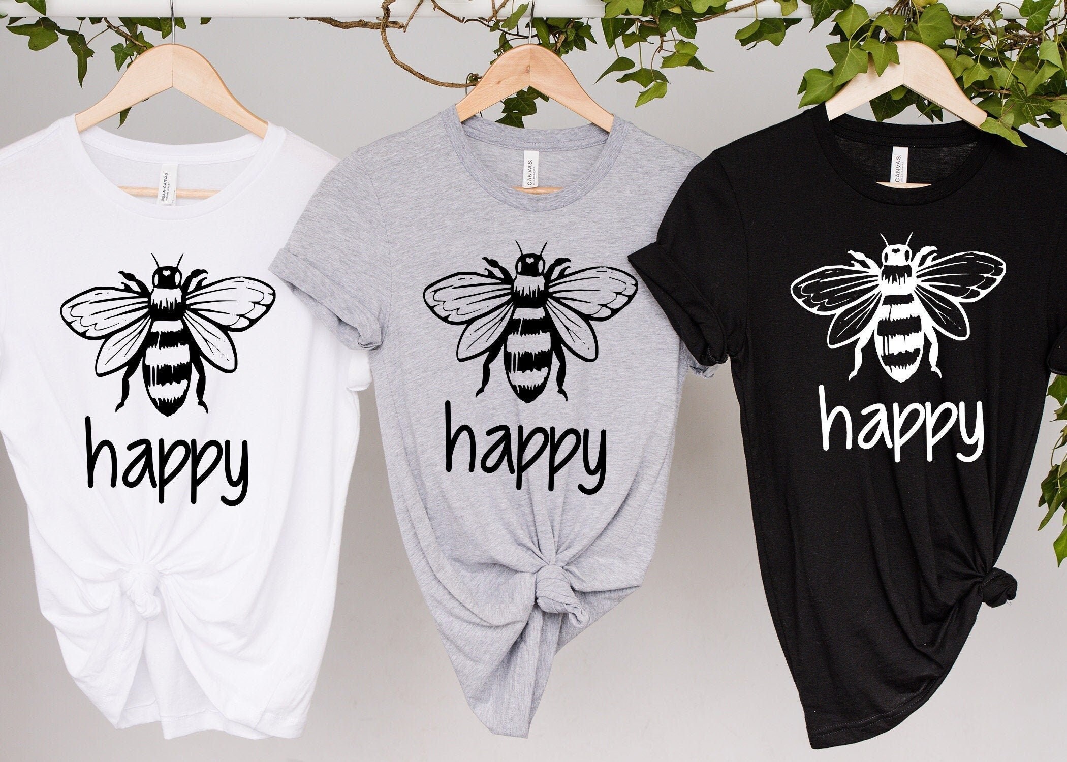 Bee Happy Shirt, Be Happy Shirt, Be Happy T Shirt Inspirational Shirt ...