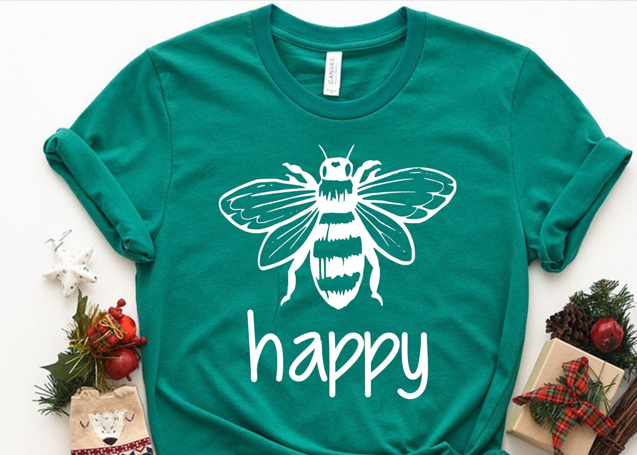Bee Happy Shirt, Be Happy Shirt, Be Happy T Shirt Inspirational Shirt ...