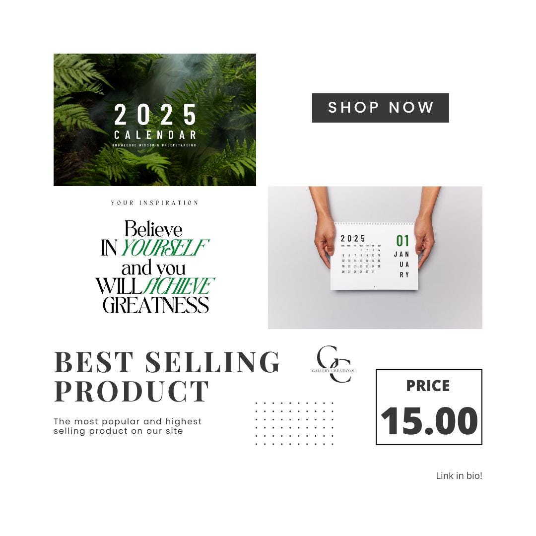2025 Motivational Calendar - Etsy