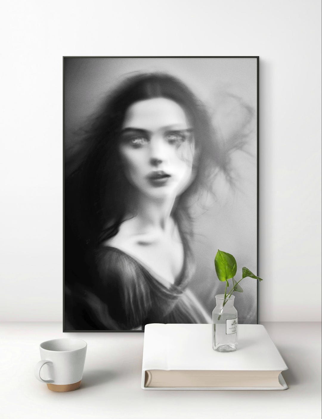 Black and White Portrait Photography Print, Surreal Minimalist ...