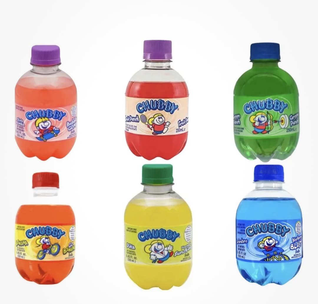 Chubby Soda 250ml 6pack - Assorted Flavours X 1 - Etsy