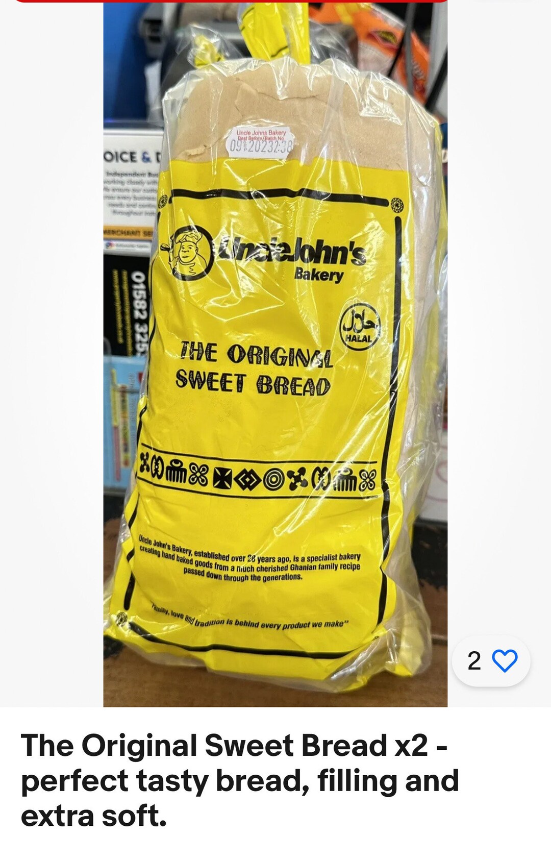 The Original Sweet Agrican Bread X2 - Perfect Tasty Bread, Filling and ...