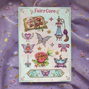 Fairycore Aesthetic Art Print - Pastel Fairy Cottagecore Decor ...