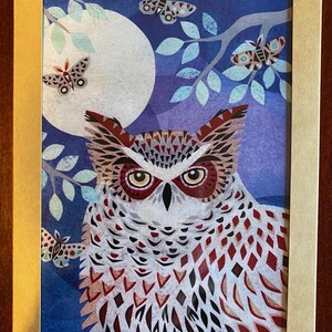 Boxed Great Horned Owl Greeting Cards. 8 Cards, 5x7 W/ Envelopes, Blank ...