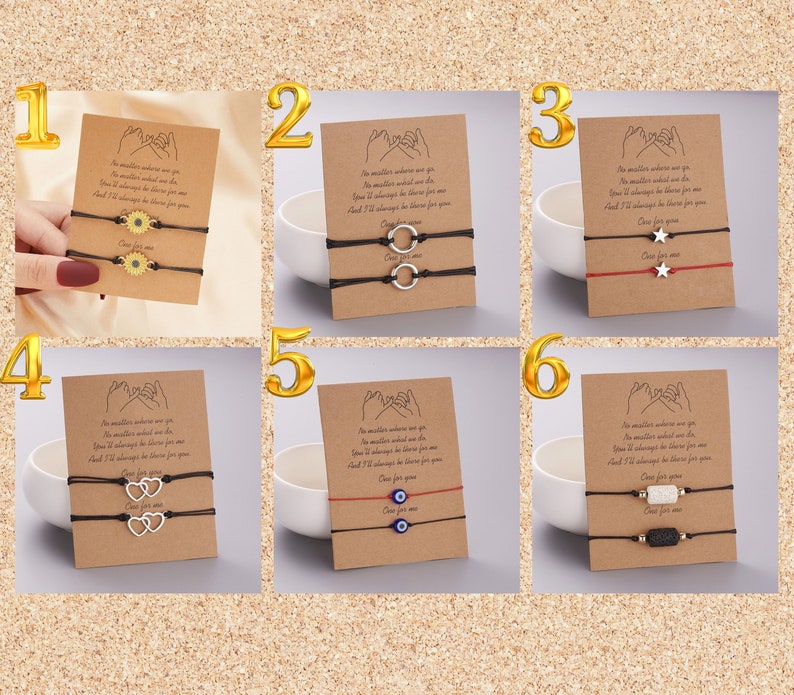 Always Together Friendship Couples Bracelet Set With Unique Designs ...