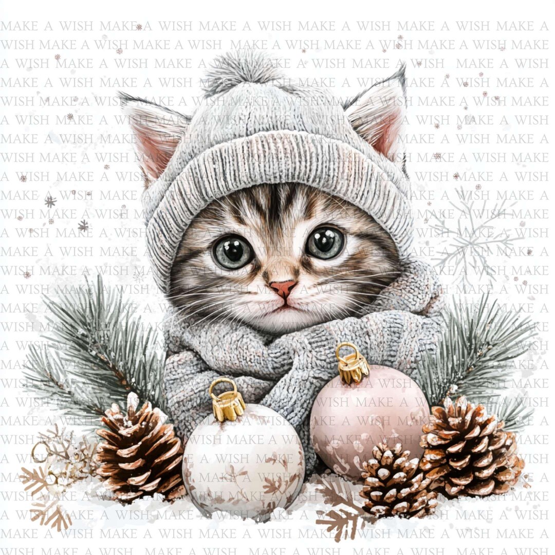 10 Cute Kitten Clipart Bundle, Watercolor, High-quality Jpgs for ...