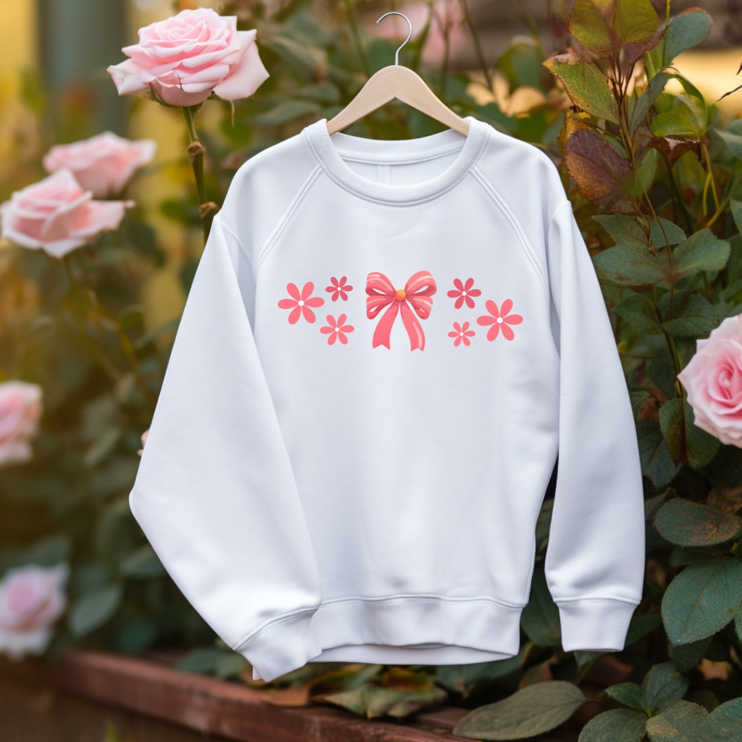 Archivo Digital Lazo rosa con flores png svg estilo coquette flor ...