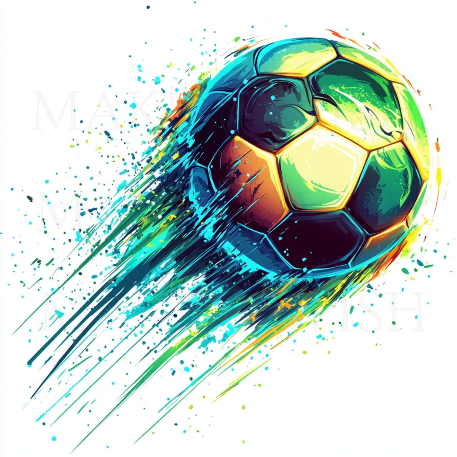 Soccer Ball Clipart 10 High Quality JPG, Football Clipart Pack, Digital ...