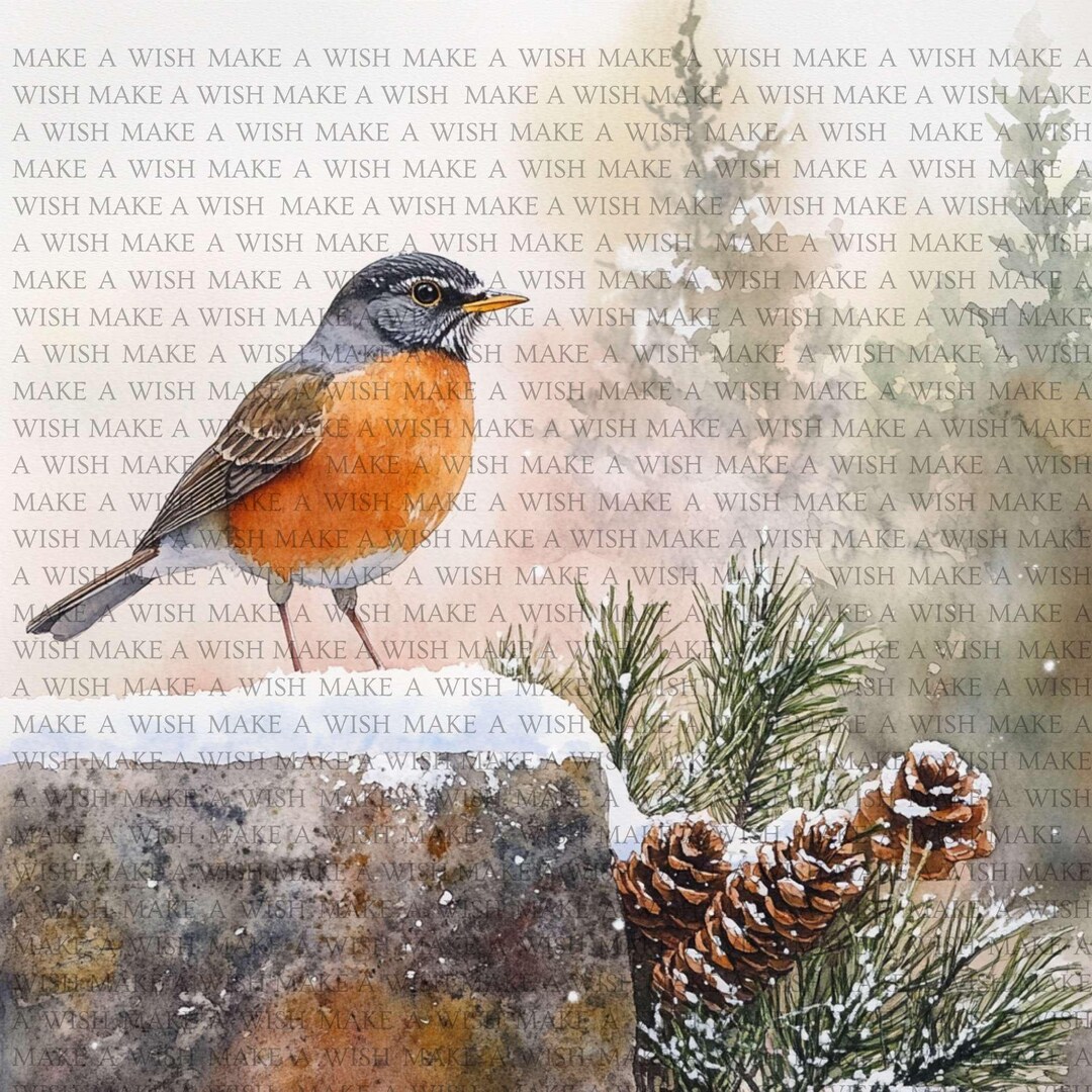 10 Snowy Robin Clipart, Festive Winter Bird, Snowy Winter Scenes, Jpgs ...