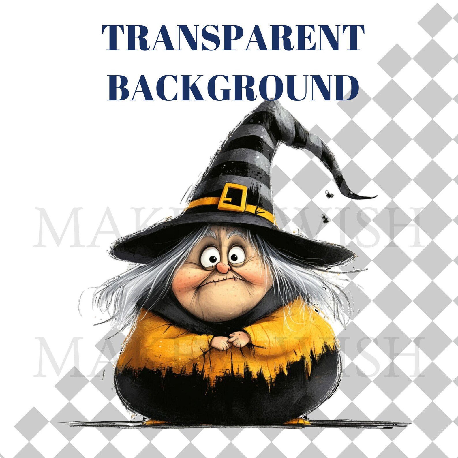10 Funny Witch Clipart for Halloween, Cute Spooky Digital Halloween ...
