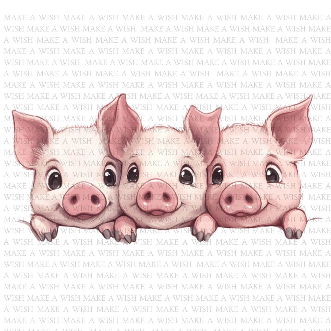 Peeking Pig Clipart Set 10 PNG Cute Watercolor Pigs for Scrapbooking ...