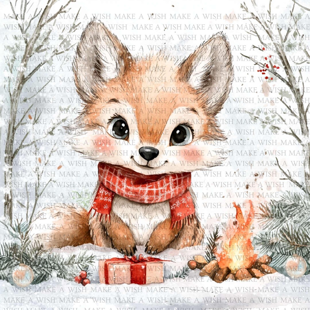 10 Christmas Woodland Friends Clipart Set, High-quality Jpgs for ...