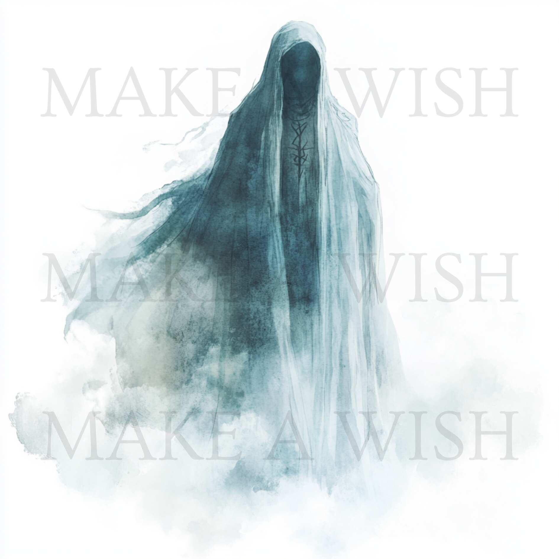 10 Scary Ghost Watercolor Clipart, High-quality Halloween Ghosts ...