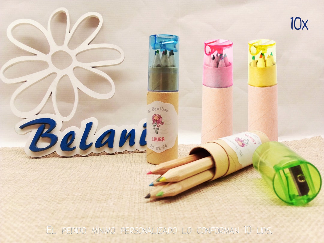 Colored Pencil Set (PERSONALIZED) + Pencil Sharpener - Etsy