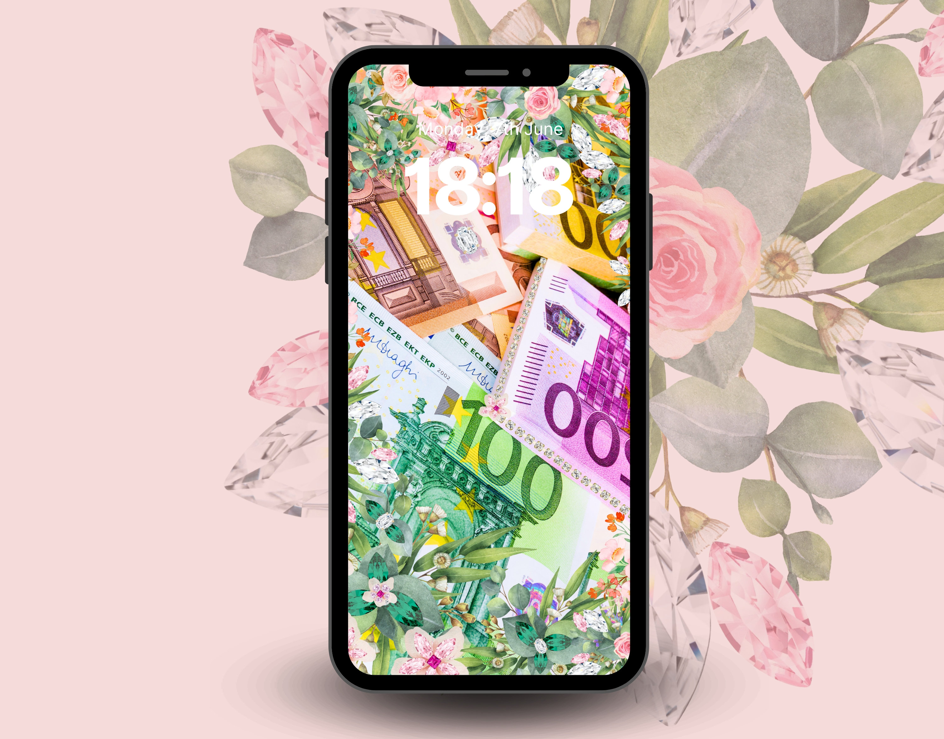 Money Wallpapers,set of 2 Phone Wallpaper,financial Success,abundance ...