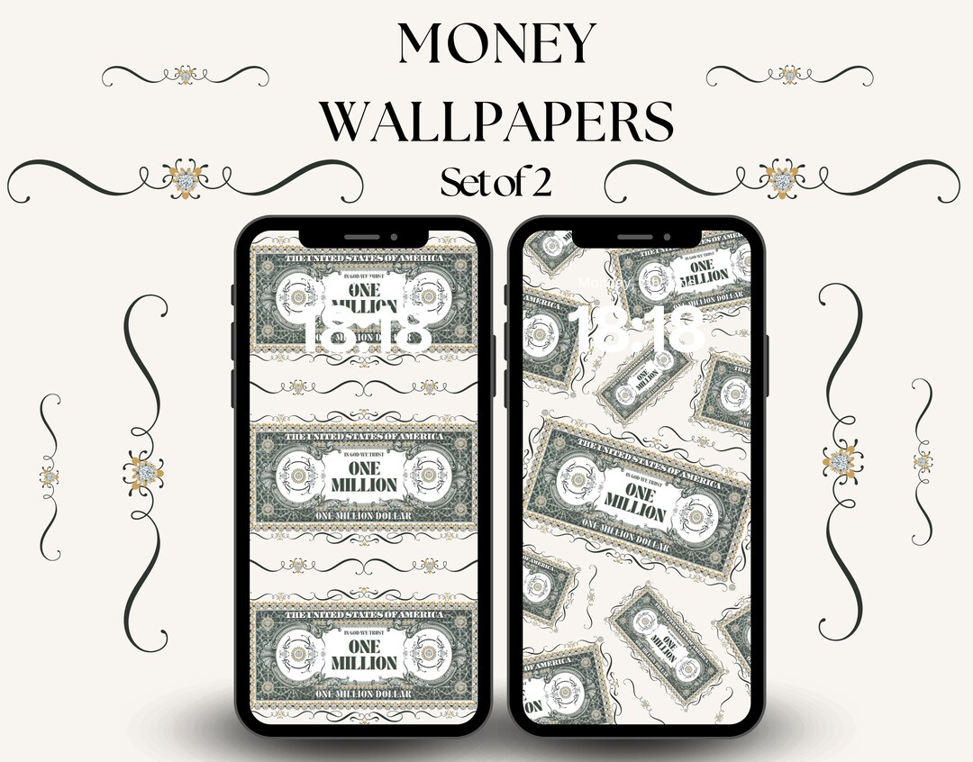 Money Wallpapers,set of 2 Phone Wallpaper,financial Success,abundance ...