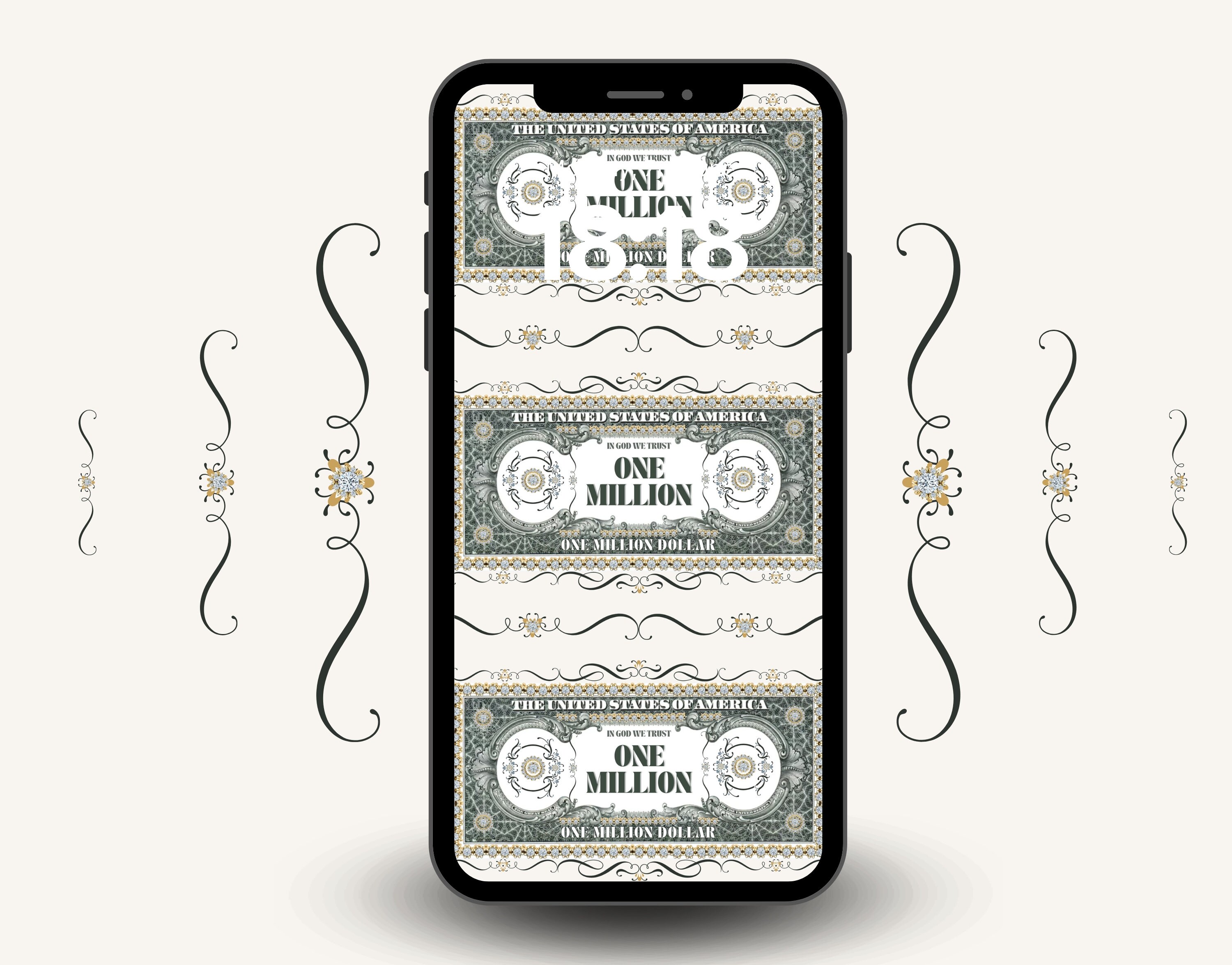 Money Wallpapers,set of 2 Phone Wallpaper,financial Success,abundance ...
