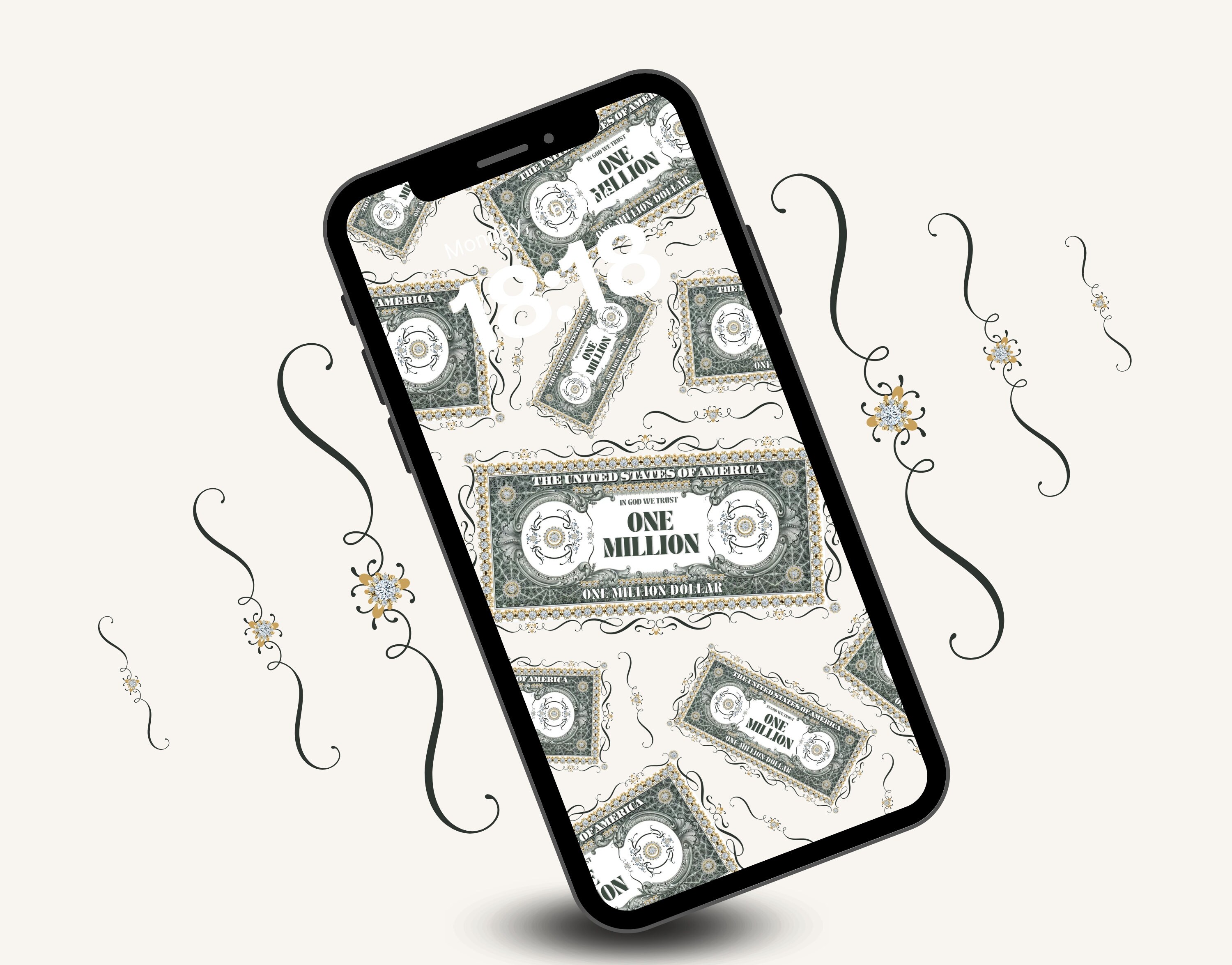Money Wallpapers,set of 2 Phone Wallpaper,financial Success,abundance ...