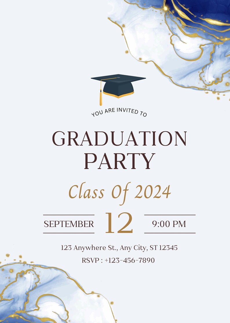 Digital Graduation Invitation 2024, Graduation Ceremony Invitation ...