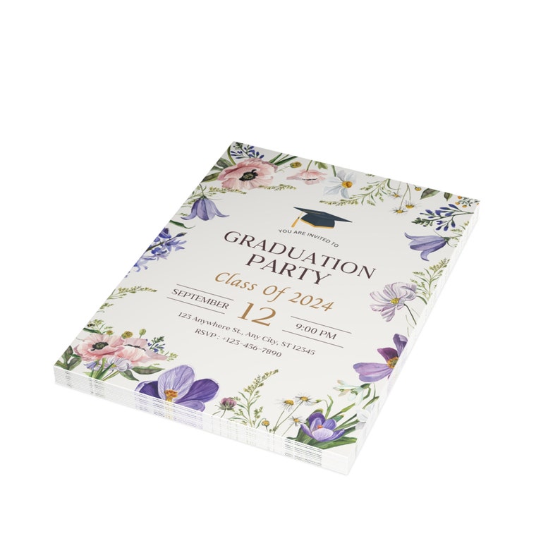 Digital Graduation Invitation Class of 2024 Customizable Grad Party ...