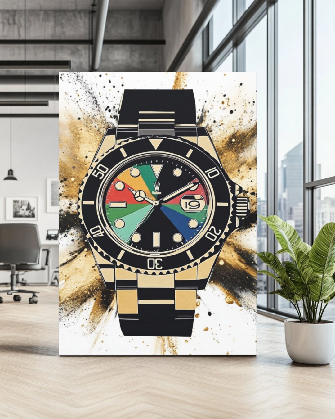 Timepiece Wall Art | Modern Luxury Art Print | Watches Art Decor ...