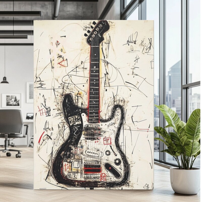 Abstract Guitar Art - Etsy