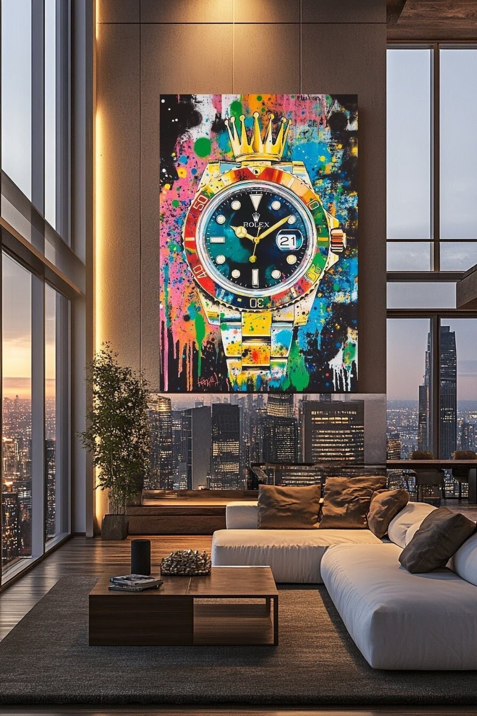Timepiece Wall Art | Modern Luxury Art Print | Watch Art Decor ...