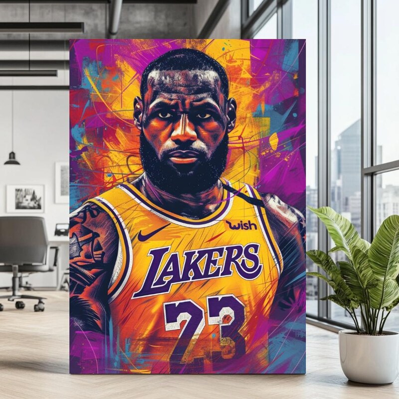 Lebron James Canvas - Etsy