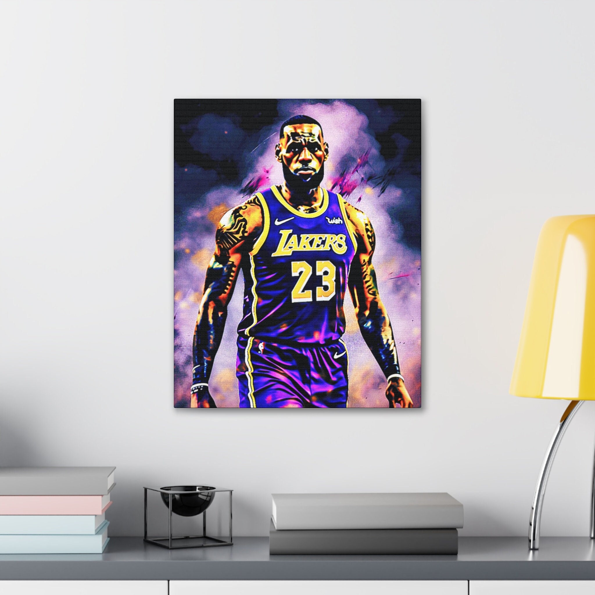 CANVAS PRINT Lebron James Poster Print Gallery Canvas Wrap Basketball ...