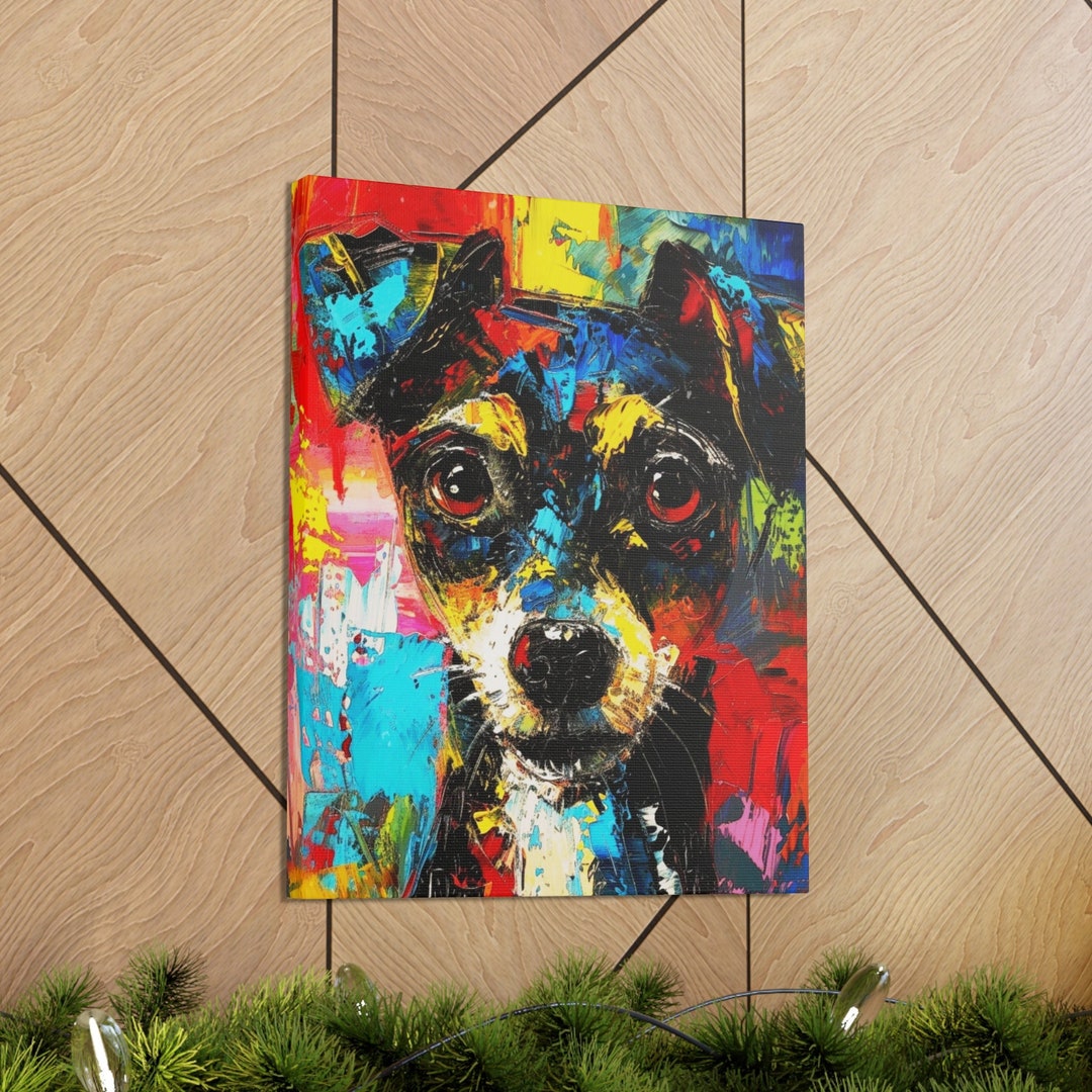 CANVAS PRINT | Custom Dog Portrait | Pet Wall Decor | Dog Poster | Jack ...