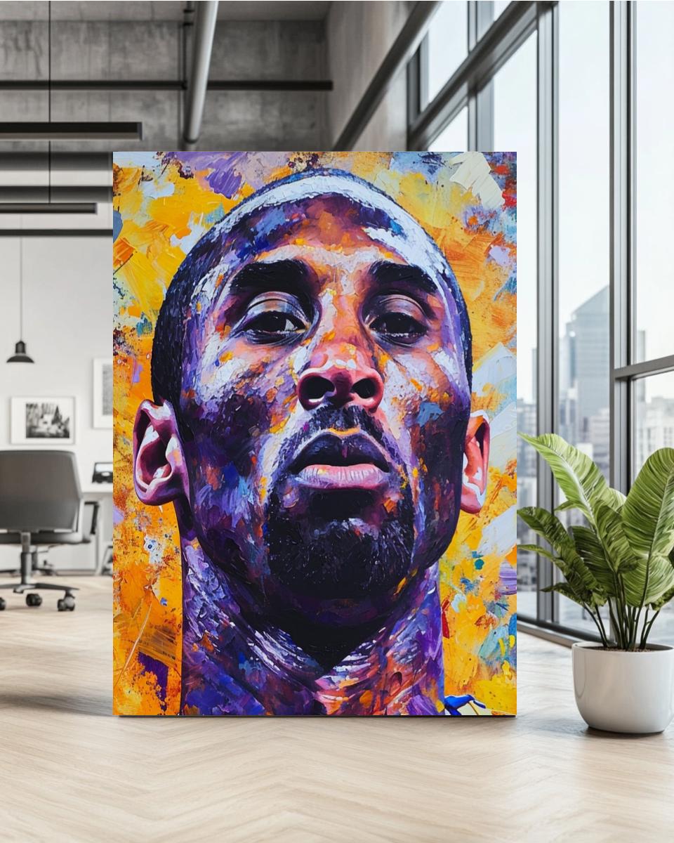 CANVAS PRINT Kobe Bryant Poster Print Kobe Bryant Wall Art Basketball ...