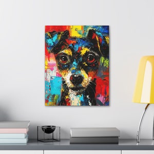 CANVAS PRINT | Custom Dog Portrait | Pet Wall Decor | Dog Poster | Jack ...