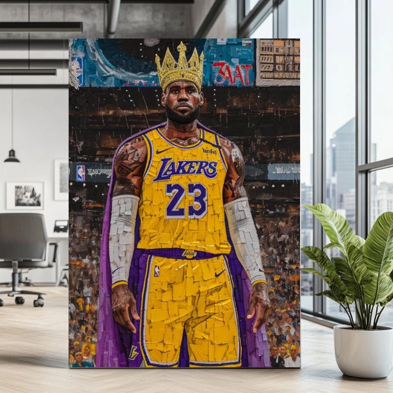 Lebron James Canvas - Etsy