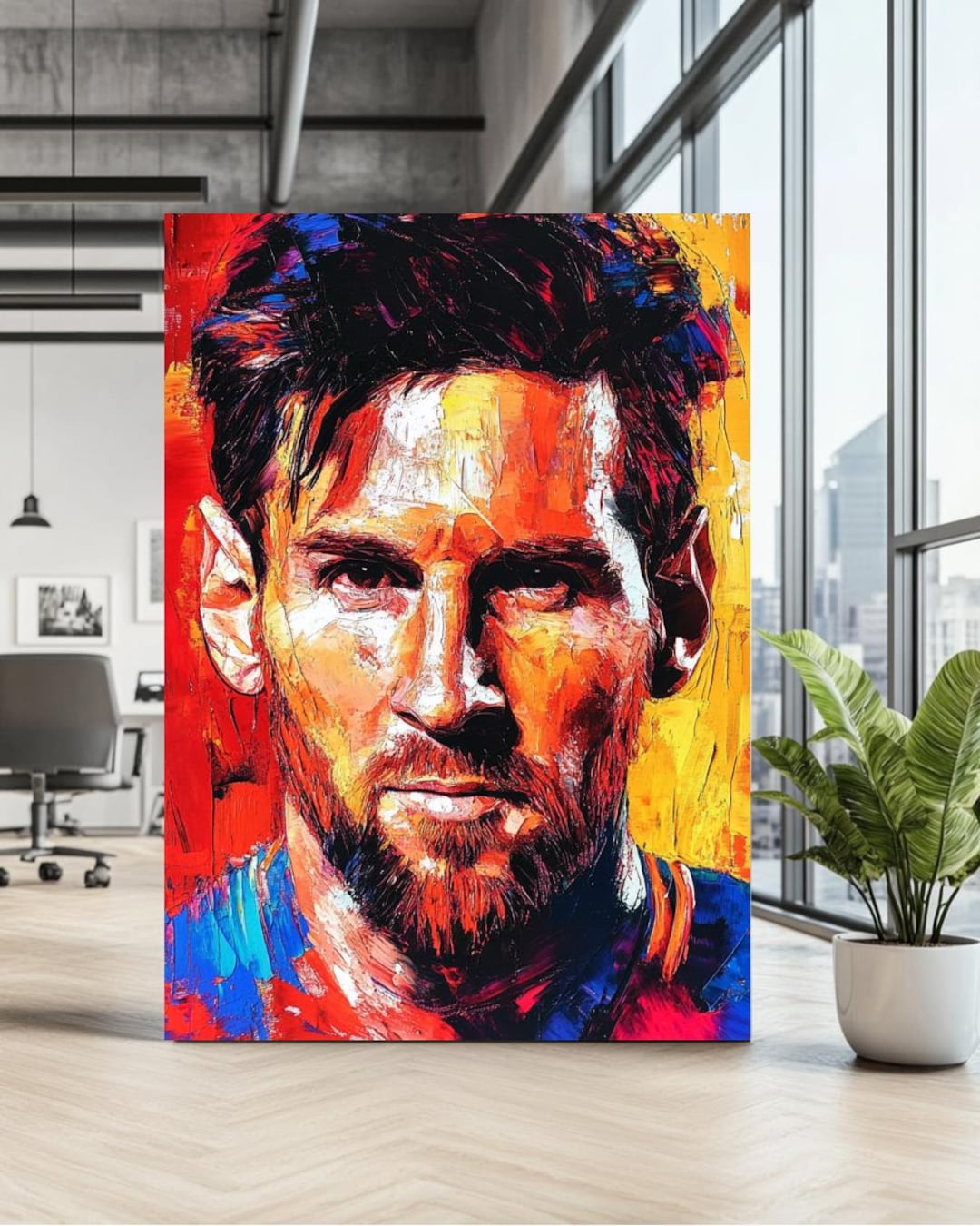 CANVAS PRINT | Premium Lionel Messi Canvas | Soccer Painting | Football ...