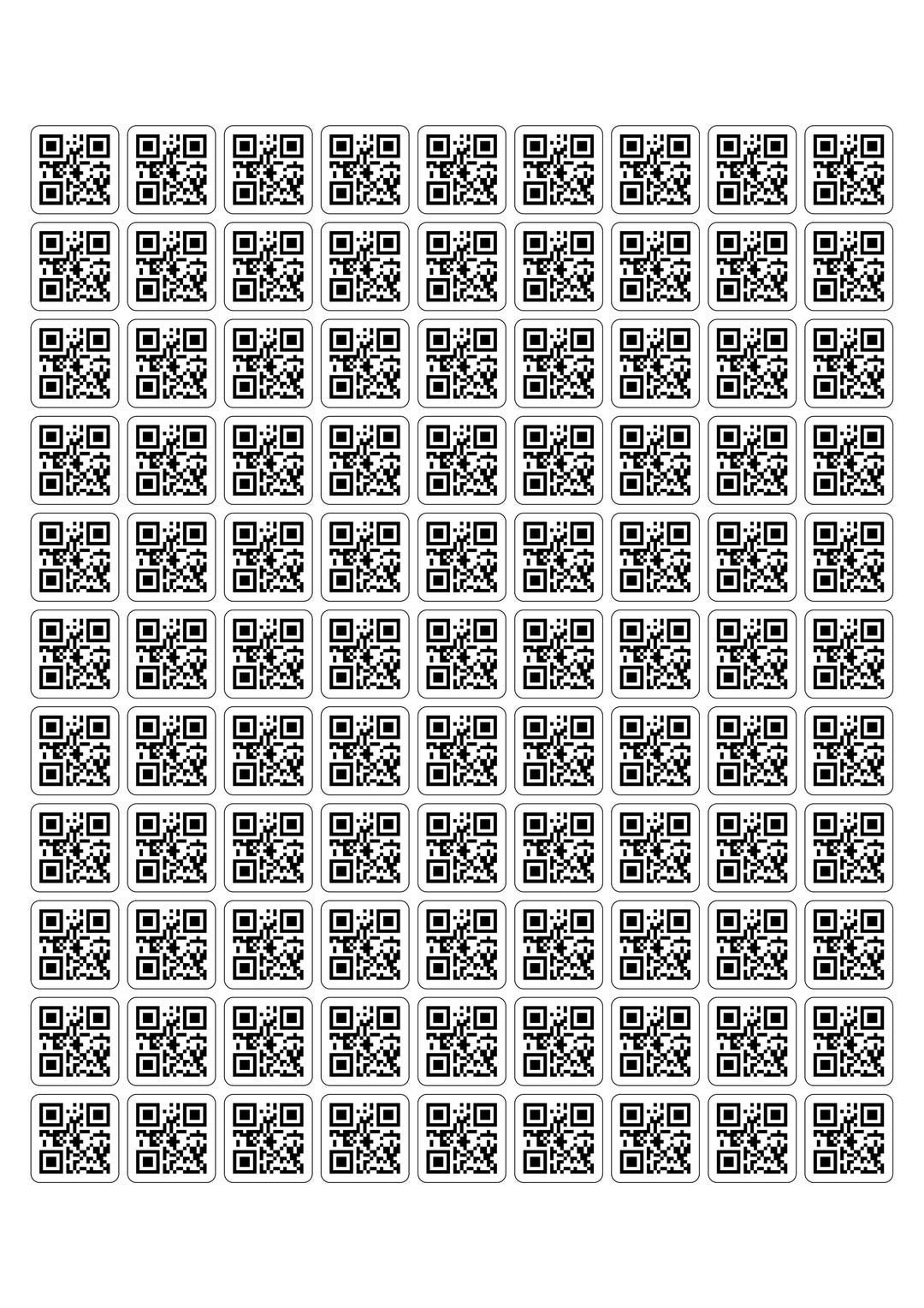 QR Barcode: Personalised Labels Laminated 20x20/25x25/30x30/35x35 ...