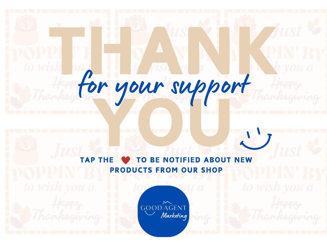 Grateful for Your Referrals, Thanksgiving Pop-by Tag for Realtors ...