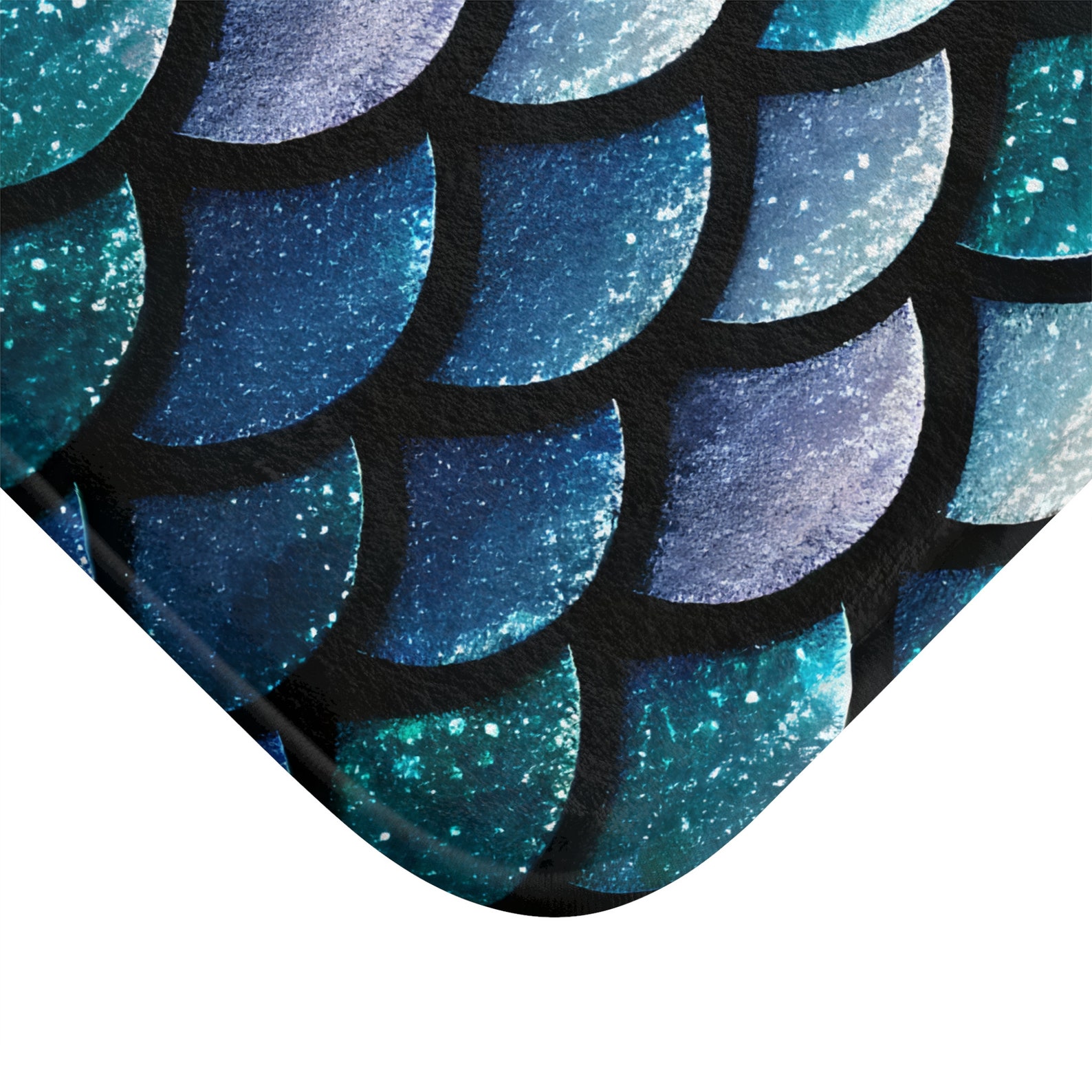 Blue Mermaid Bath Mat, Mermaid Bathroom Decor, Bathroom Mats, Blue ...