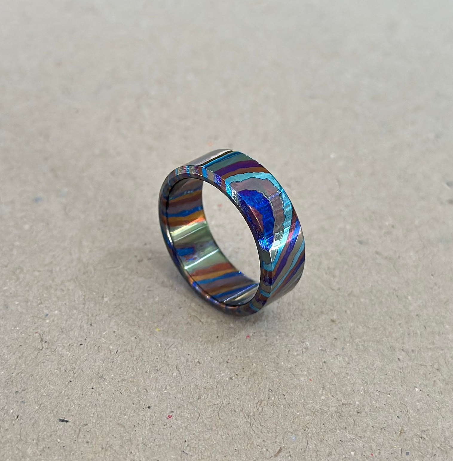 Zircuti Wedding Ring Zirconium Timascus Ring Engagement Ring Aesthetic ...