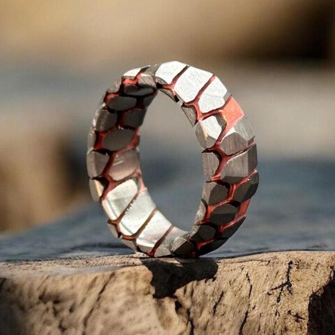 Custom Super Conductor Acid Etched Ring Wedding Ring for Men High End ...