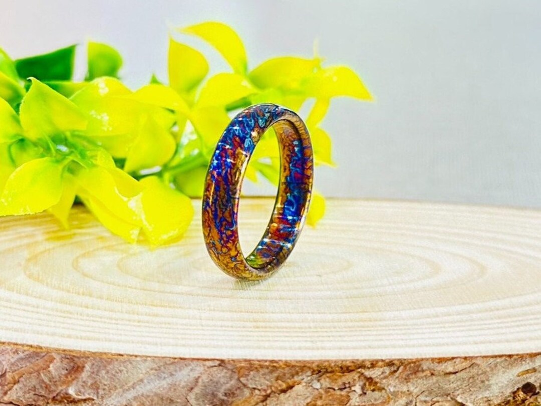 5mm Unique Titanium Random Pattern Colorful Titanium Heat Anodized ...