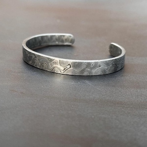 Damascus Bracelet Hand Forged Damascus Steel Handmade Bracelet Unique ...